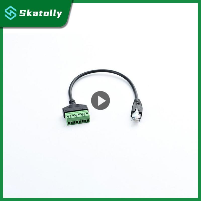 ⊰rj45 to screw terminal Block 8p connector ethernet rj45 Male Female to ...