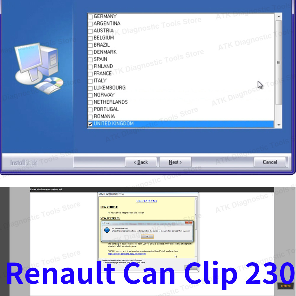 ♟Can Clip Rena-ult Full chip 230 Software 2024 Newest Can Clip V230 For ...