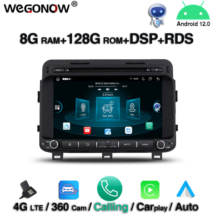 DSP IPS Android 12.0 8 Core 8GB 128GB ROM Bluetooth 5.0 Wifi 4G LTE GPS ...