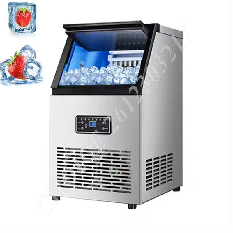 Small Desktop Ice Maker Commercial Ice Machine 40kg/Day Stainless Steel ...