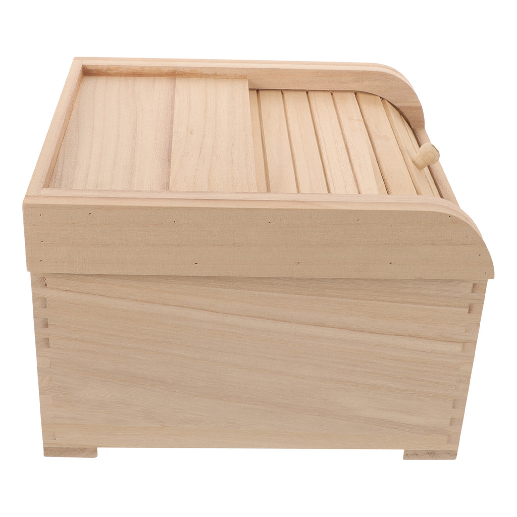 Solid Wood Rice Storage Box Dispenser Food Containers Large Capacity ...
