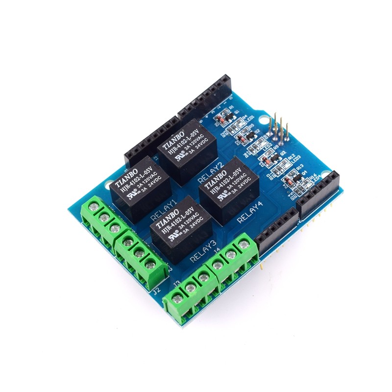 4 Channel 5V Relay Shield Module Four Channel Relay Control Board Relay ...