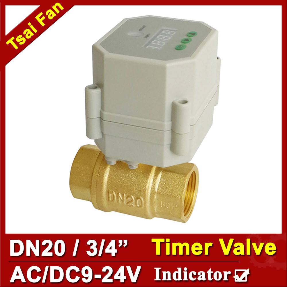 DN20 Brass AC/DC9-24V Electric Timer Control drain Valve, BSP/NPT ...