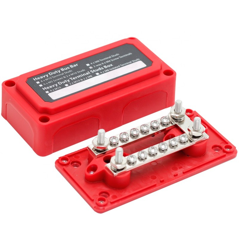 ☽Heavy Duty 100A Bus Bar Power Distribution Terminal Block Copper ...
