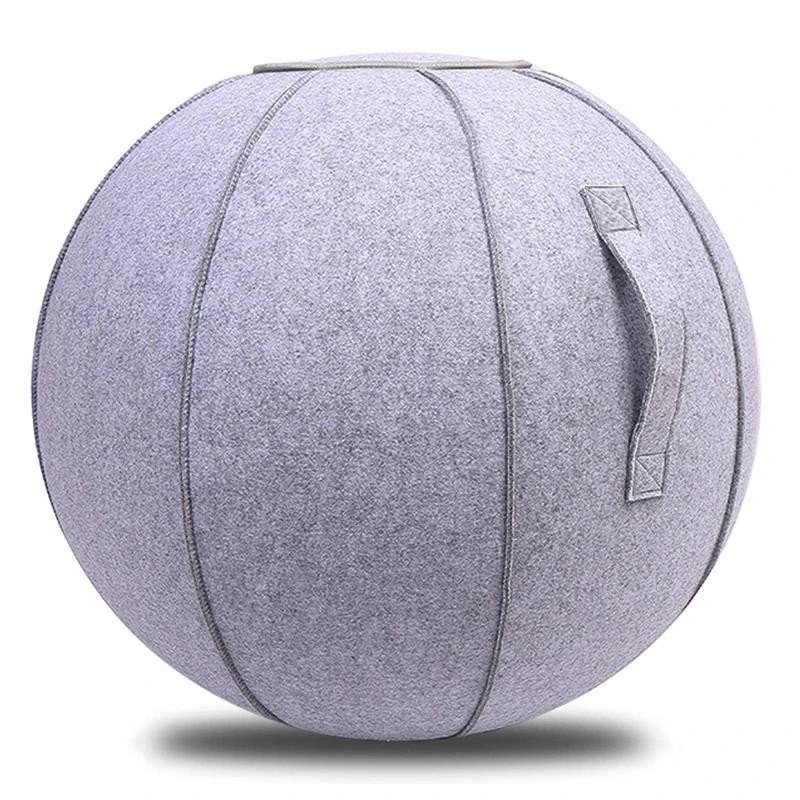 Pilates Exercise Yoga Ball with Cover Lightweight Self-Standing ...