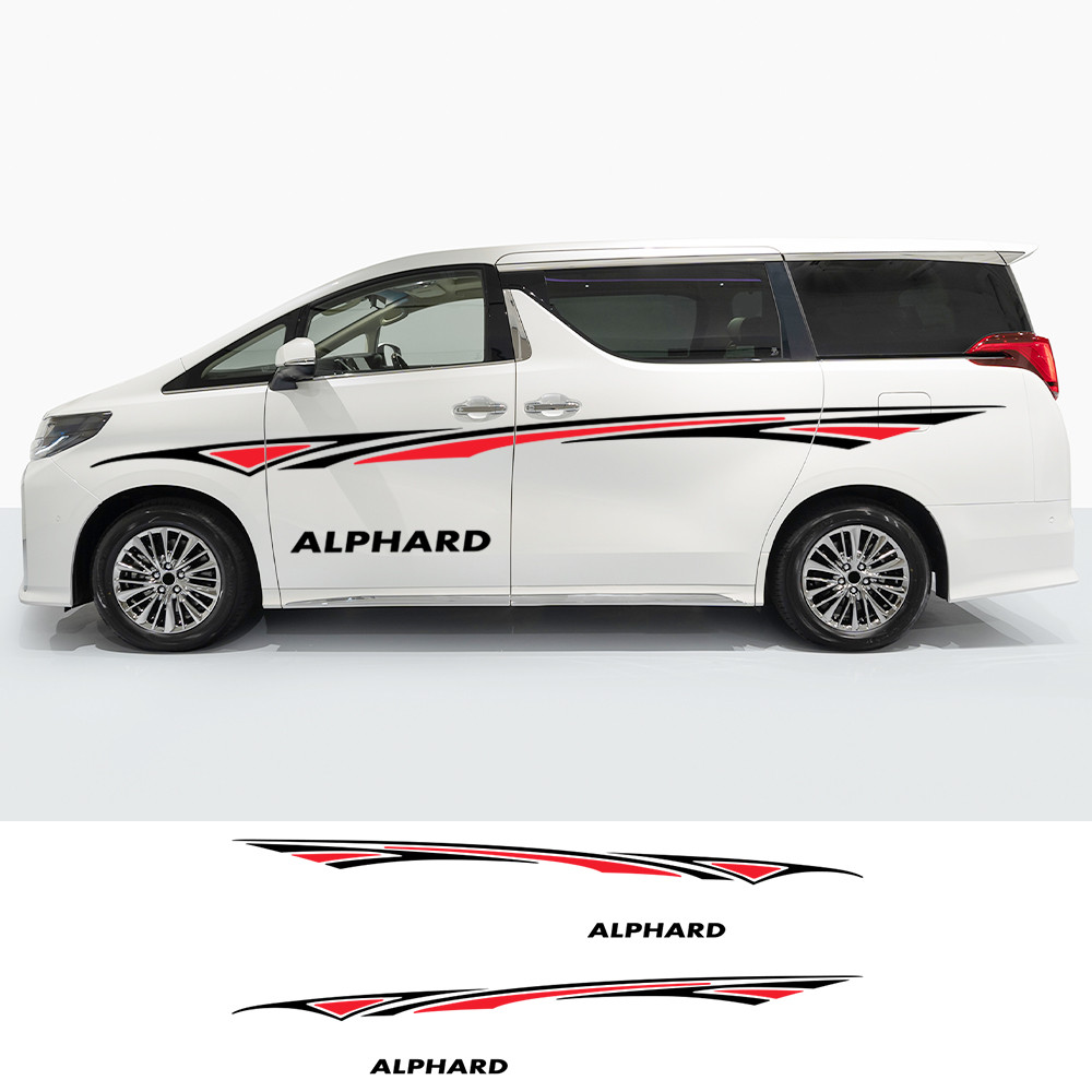 ☆Car Stickers For Toyota Alphard Vellfire TRD MVP Van Graphic Stripe ...
