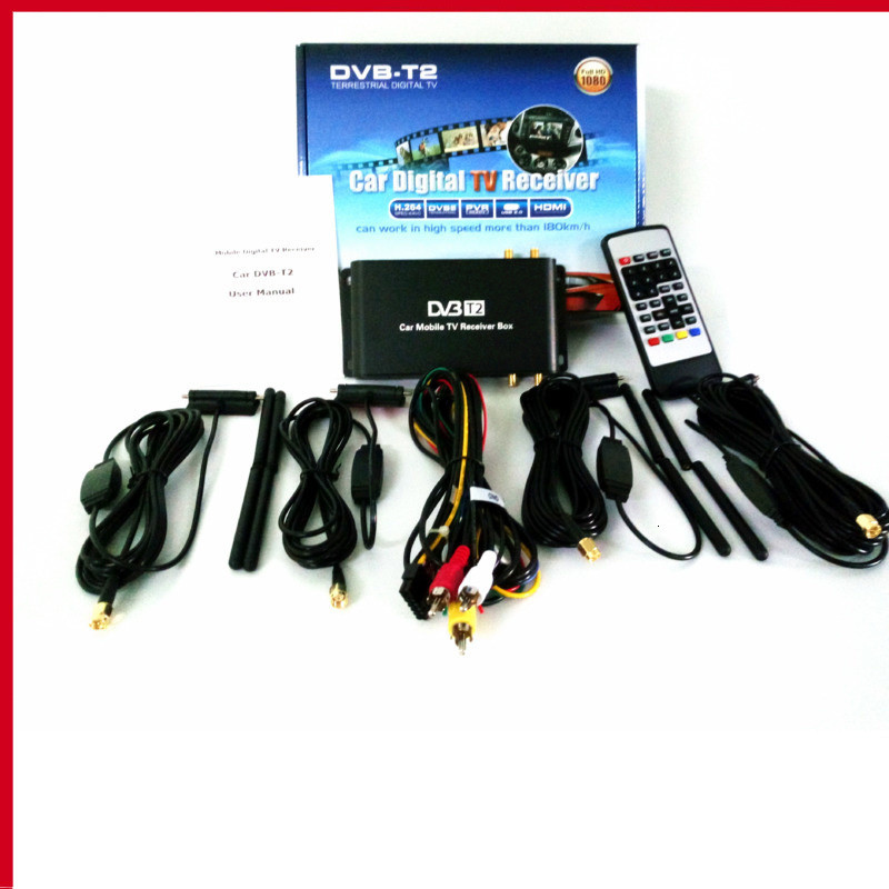 ☝2024 New 180-200Km/H DVB-T2 FM 4 Antenna 4 Chip FM DVB T2 Vehicle USB ...