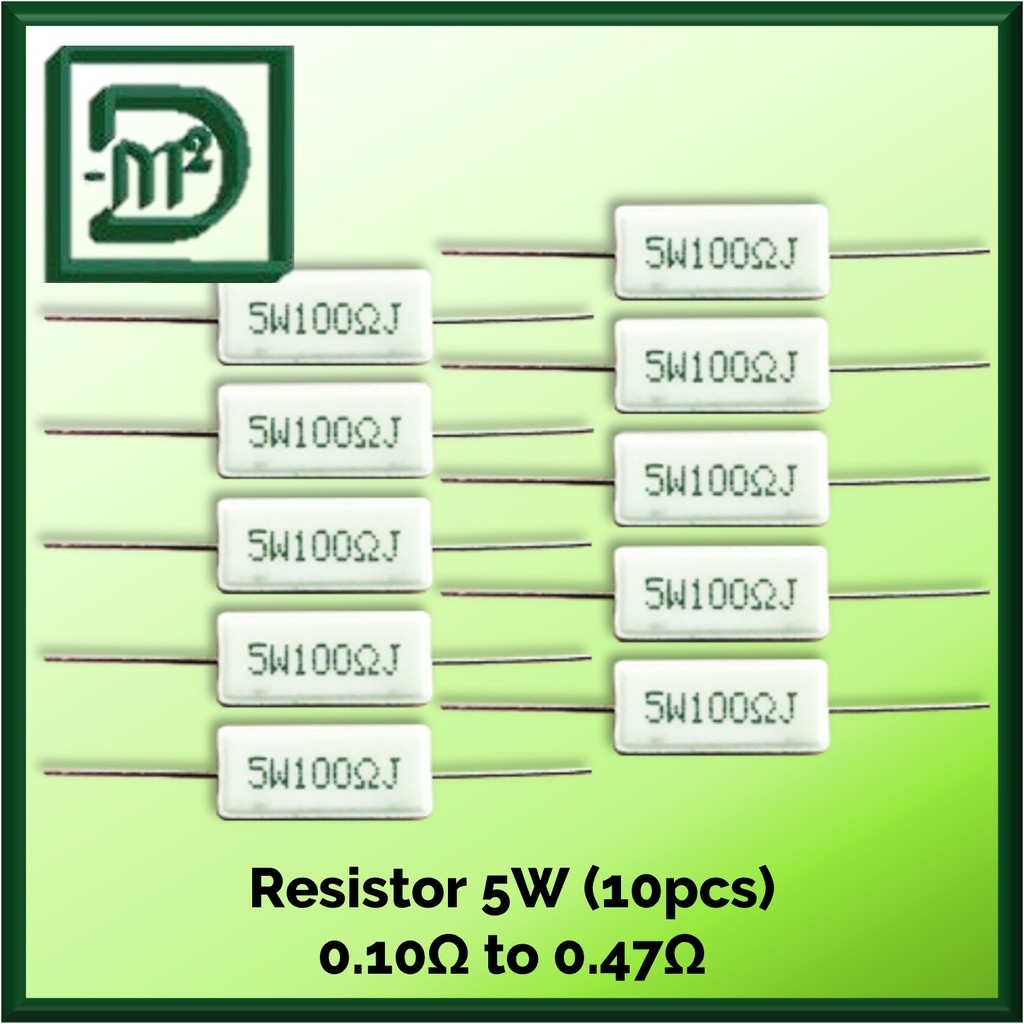 Resistor 5W 0.10 Ohm to 0.47 Ohm (10pcs) | Shopee Philippines