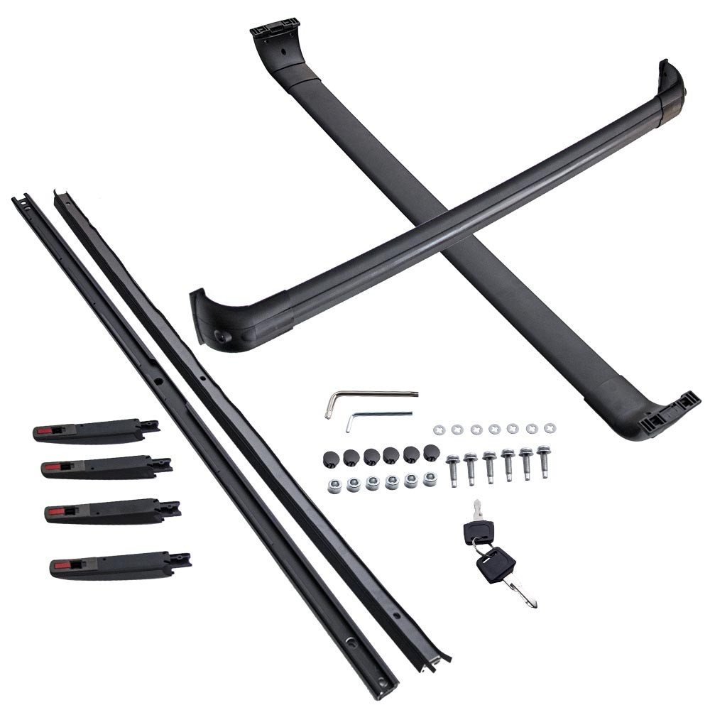 ☺ALUMINIUM CROSS ROOF RAILS BAR RACK BLACK FOR RANGE ROVER SPORT L320 ...
