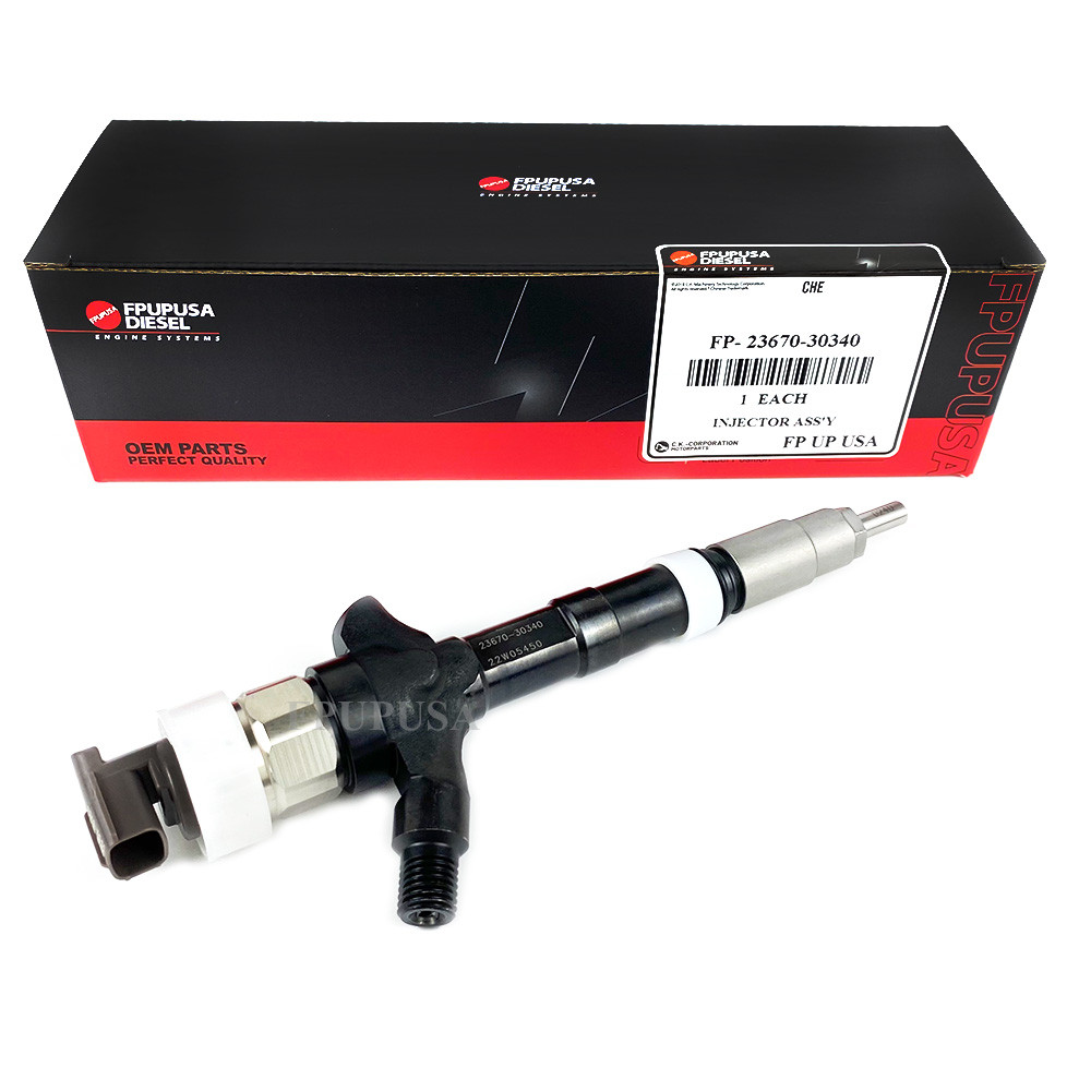 ☠Fuel Injector 23670-30340 23670-30070 For Toyota Land Cruiser 1KD 2KD ...
