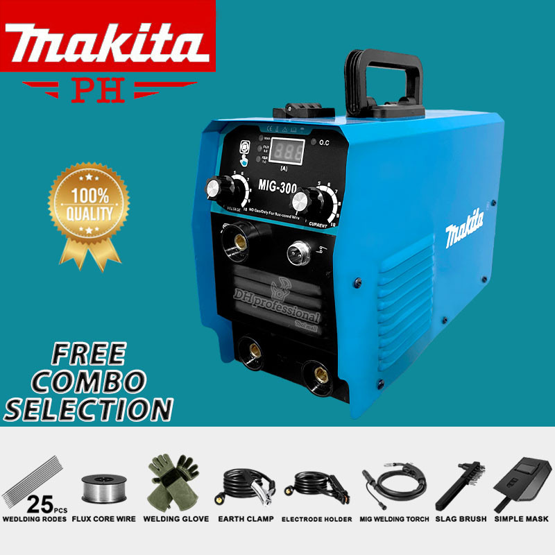 MIG Inverter Welding Machine MIG-300 Gasless MIG MMA Synergic Flux ...