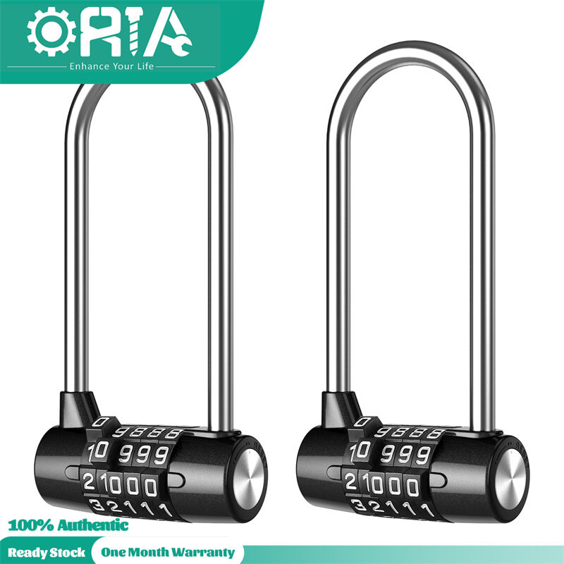 ORIA 5 Digit Combination Padlock with Longer Hardened Steel Shackle ...