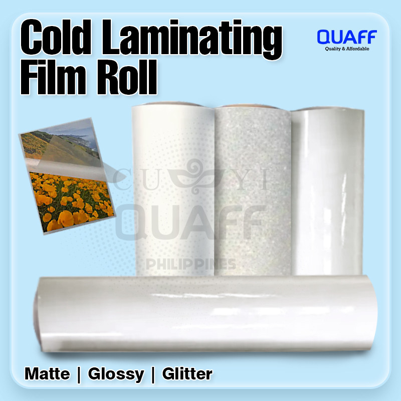 QUAFF Photo Top Cold Laminating Roll Glossy/Matte/Glitter || 12inches ...