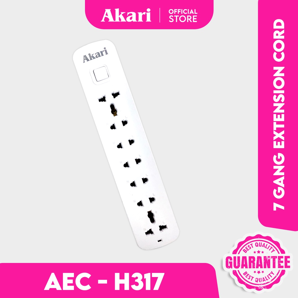 Akari 7 Gang Extension Cord (AEC-H317) | Shopee Philippines