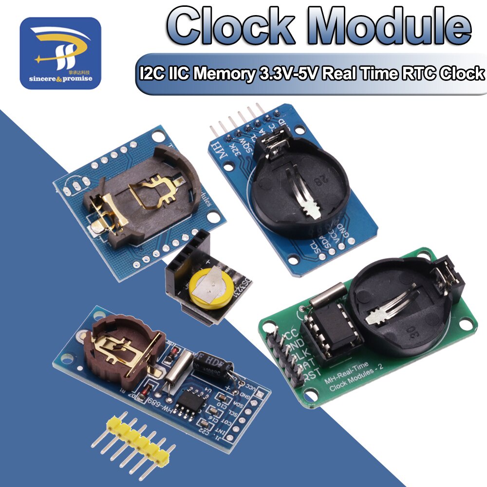DS1302/DS1307/PCF8563/DS3231 AT24C32 I2C IIC Memory 3.3V-5V Real Time Precision RTC Clock I2C ...