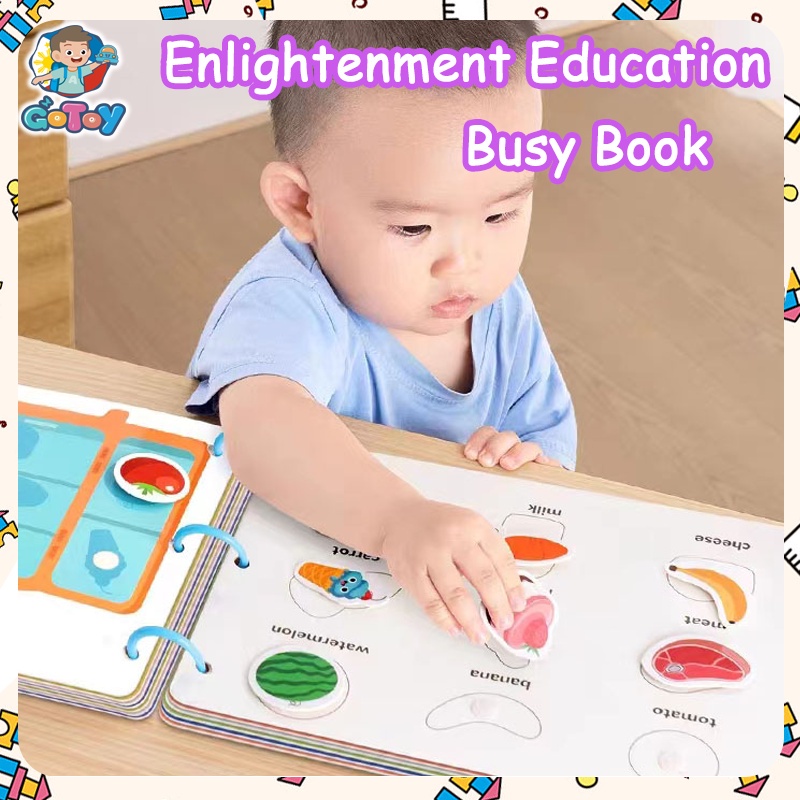 10 Pages】 Busy Book Interactive Binder Educational Learning Book Quiet ...