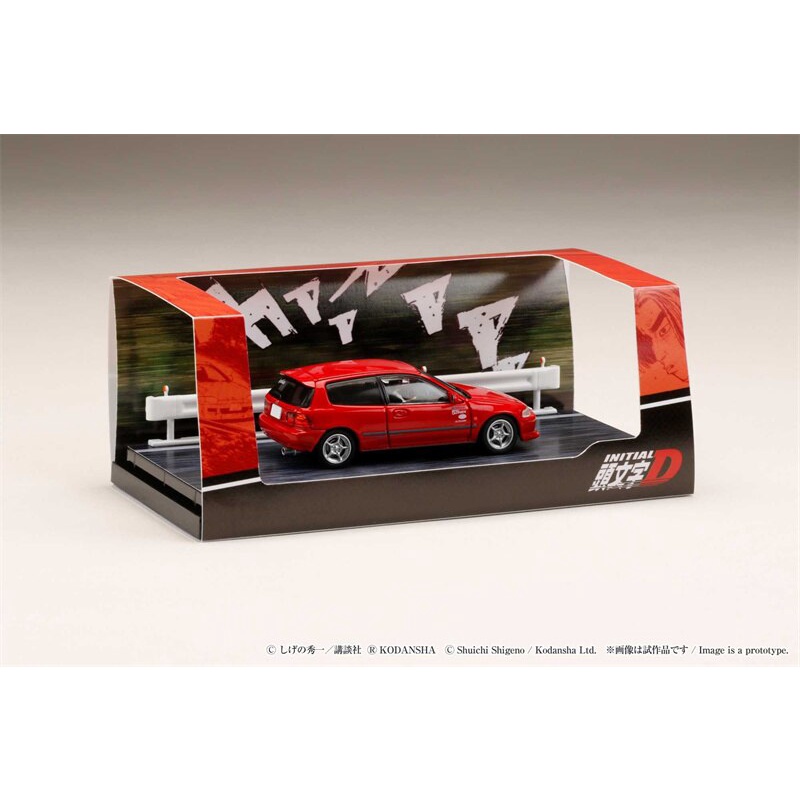 Hobby Japan 1:64 INITIAL D Honda Civic EG6 Red Myogi Night Kids Shingo ...