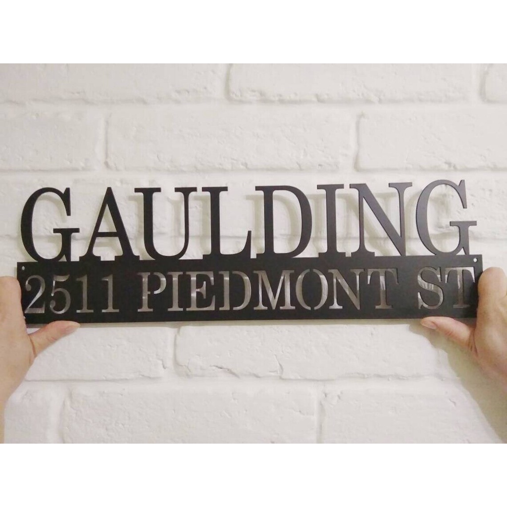 Custom Contemporary 2D House Sign Acrylic&Wooden Modern House Numbers ...
