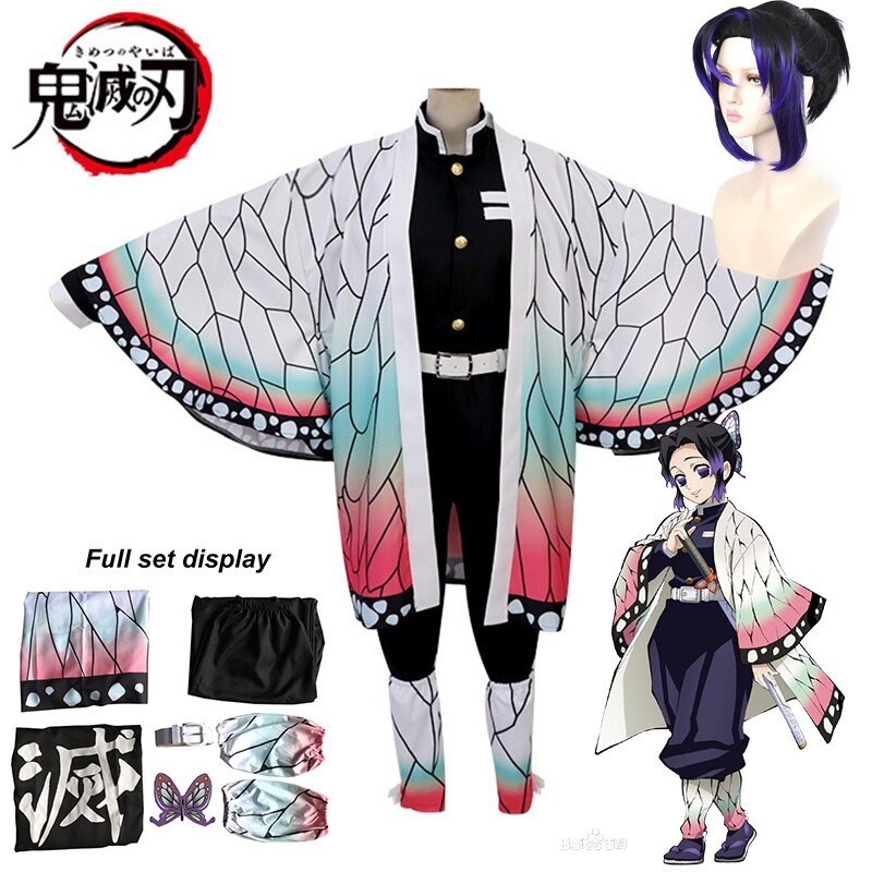 Kochou Shinobu Cosplay Anime Demon Slayer Shinobu Cosplay Costume Wig ...