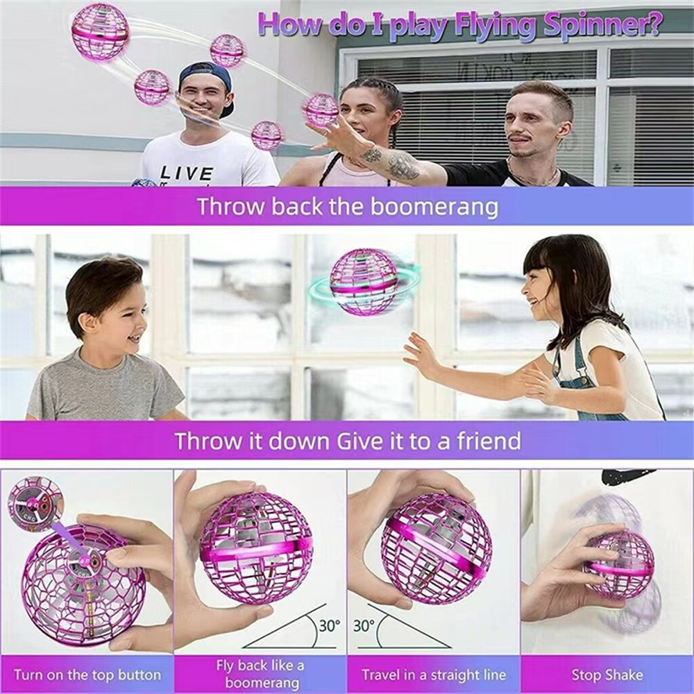 Flynova Pro Flying Ball Rotating Magic Drone Flying Boomerang Balls ...