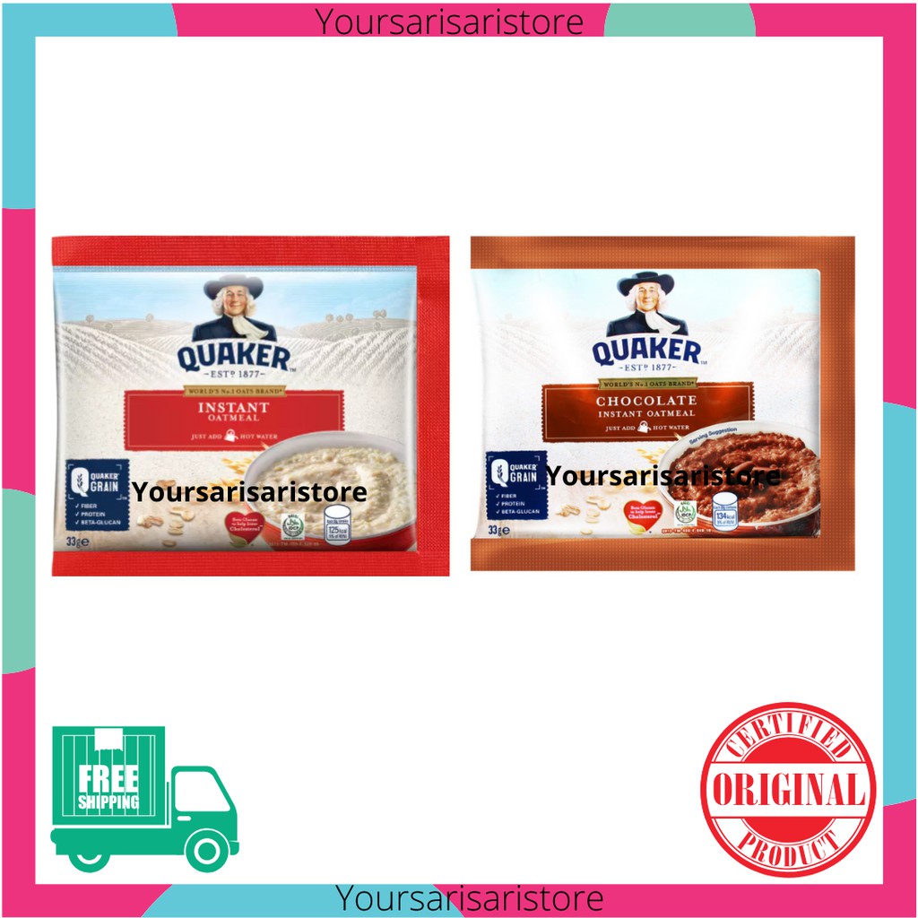 ☑Quaker Instant Oatmeal per piece (33g) | Shopee Philippines