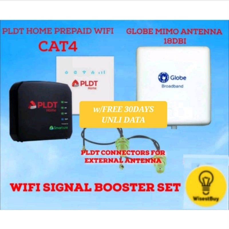 【Hot Sale】PLDT prepaid wifi modem ( CAT4 ) with Mimo Antenna and 2pcs ...
