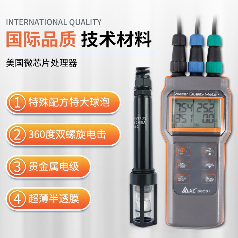 AZ86031 Water Quality Meter Multifunctional Dissolved Oxygen Tester PH ...