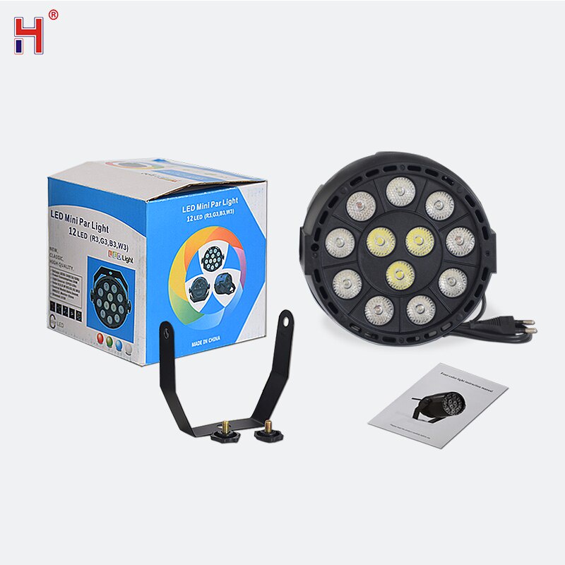 Lyre Wash 12x3W RGBW Mini Led Flat Par Light DMX Stage Effecting Disco ...