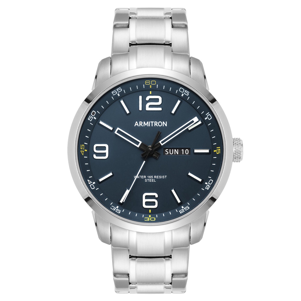 Armitron Silver Stainless Steel Bracelet Analog Watch AR-20/5490NVSV ...