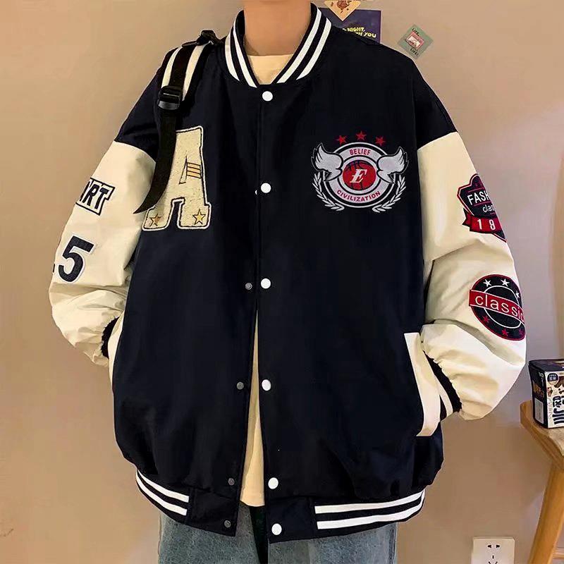 3 Color seventeen jacke Korean Trendy Ins Badge Embroidered Loose ...