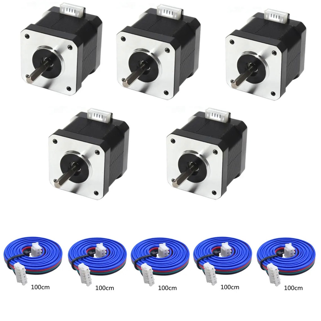 VT2W 1-5Pcs 40mm Nema17 Stepper Motor 42 Motor Nema 17 Motor 4-lead 12 ...