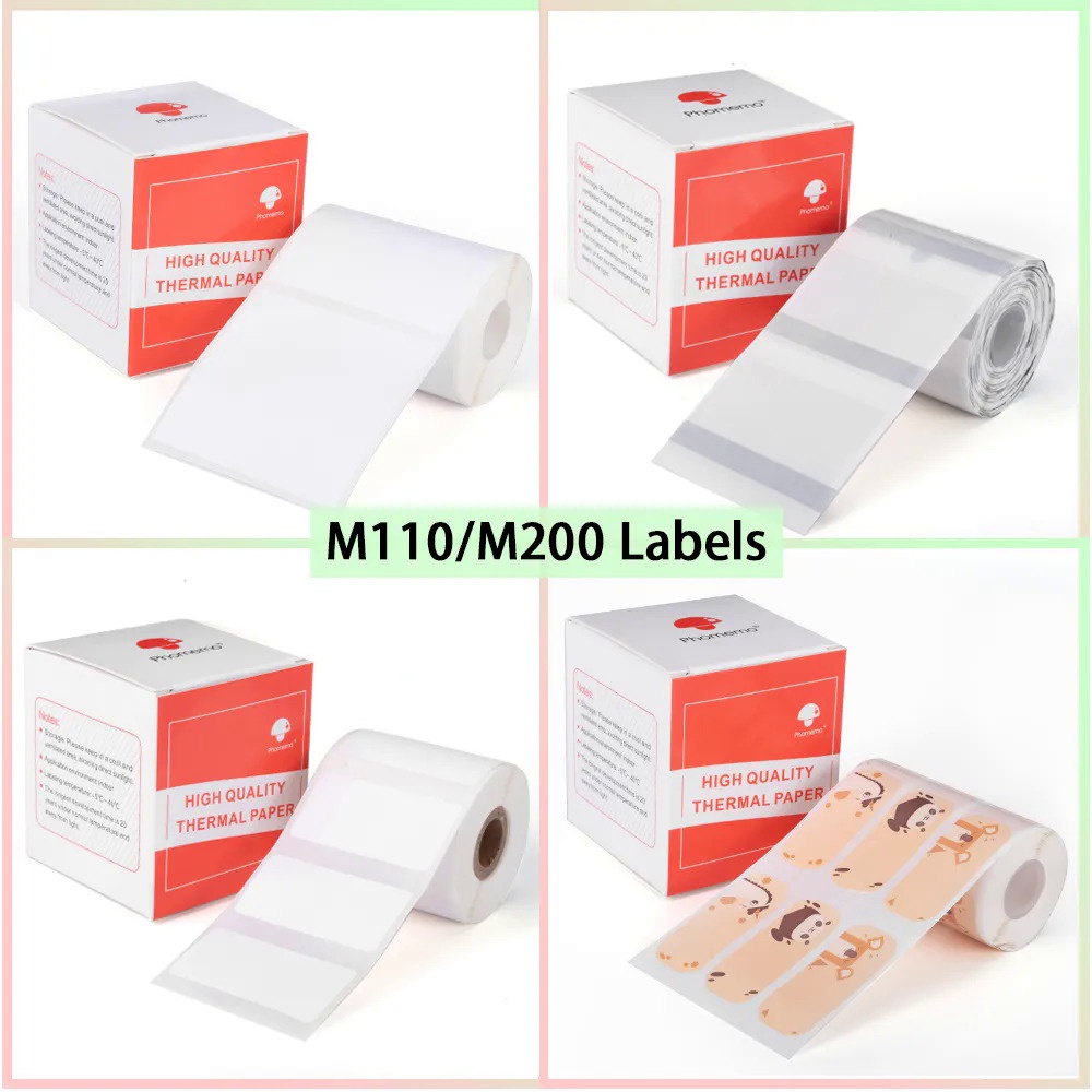 Phomemo Papel Autoadhesivo Thermal Labels for M110/M200 Labeler Printer ...