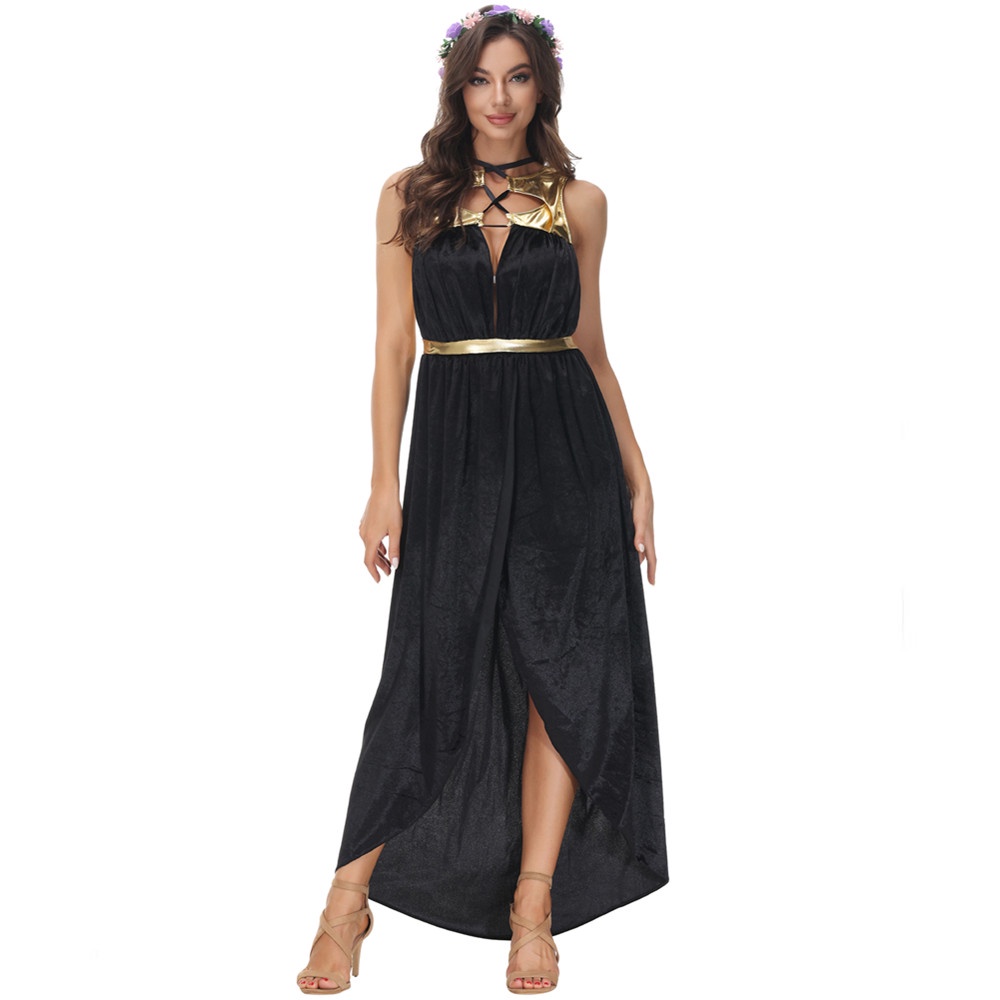 Sexy Lady Ancient Greek Goddess Athena Costume Adult Roman Princess Toga Robe Cosplay Carnival
