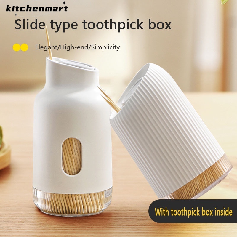 New slide toothpick box toothpick jar portable toothpick bottle cute ...