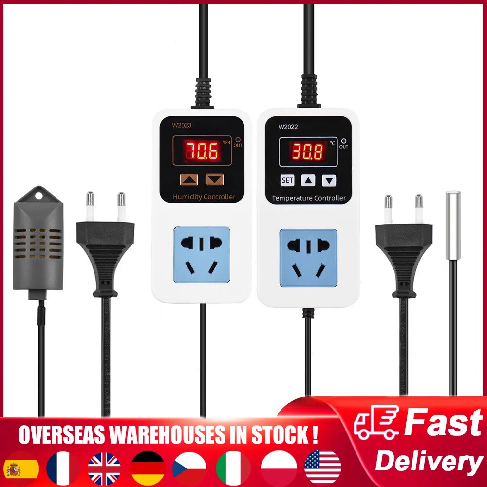 1500W Electronic Temperature Humidity Controller Socket Wall Mounted ...