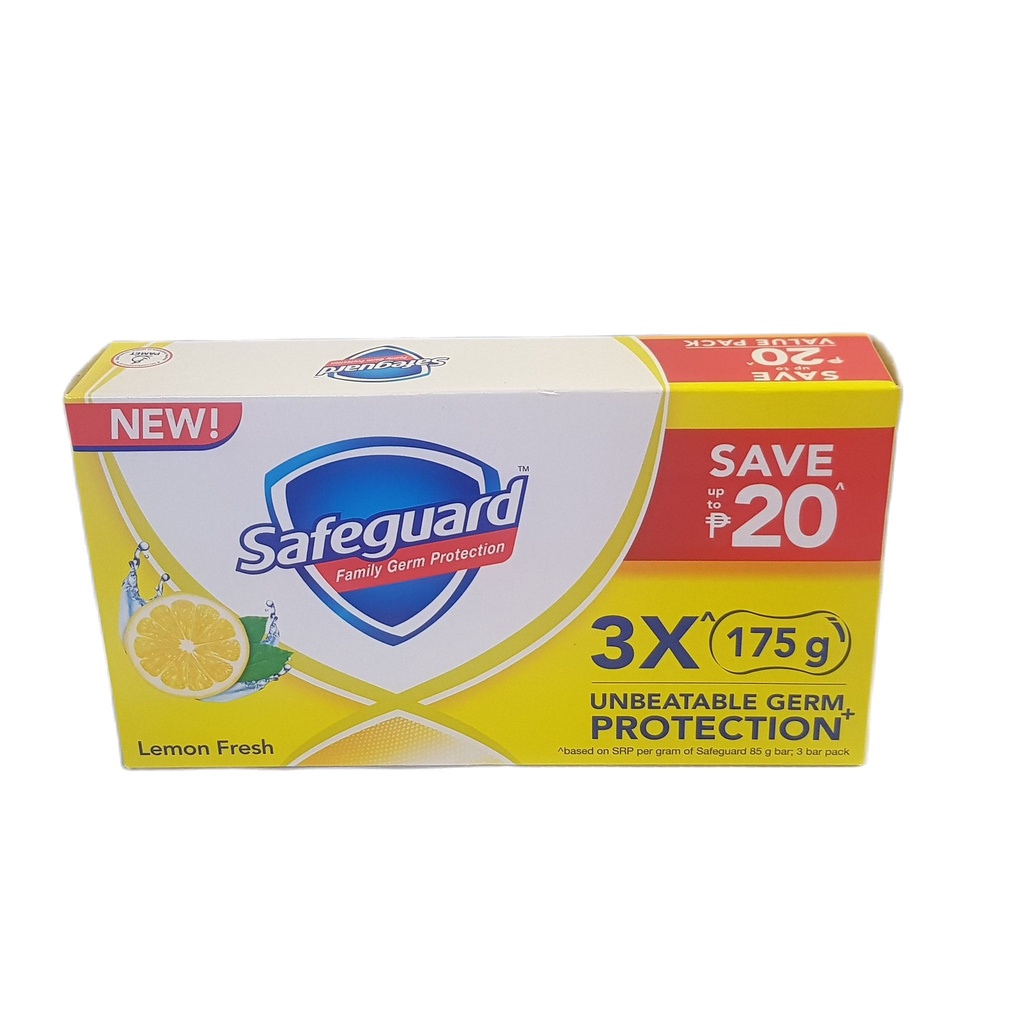 ♘new Safeguard Body Soap Lemon Fresh Jumbo Pack Pack Of 1 X 3 Bars X