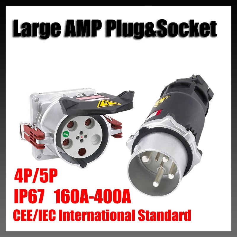 ️IP67 Power Waterproof Explosion-proof Socket 250A 4P 5P 380V 690V CEE ...