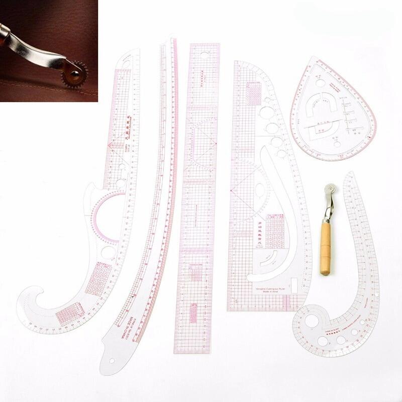 7/9PCS SET tailor ruler Clear measuring kit sewing drawing Yardstick ...
