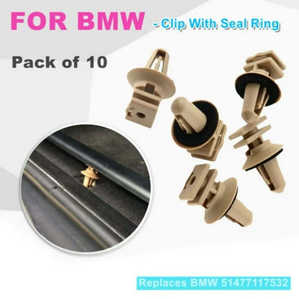 10Pcs Nylon Clips For BMW 51477117532 Trims On Sill&Door Entrance ...