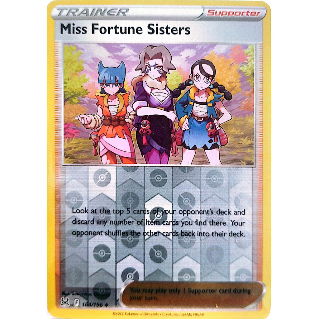 Pokemon TCG Miss Fortune Sisters 164/196 Trainer Uncommon Lost Origin ...