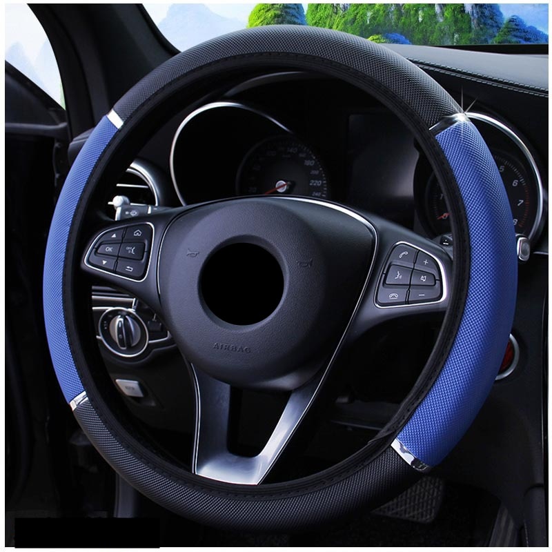 38CM Car Steering Wheel Cover Auto Steering Wheel Braid on The Steering ...