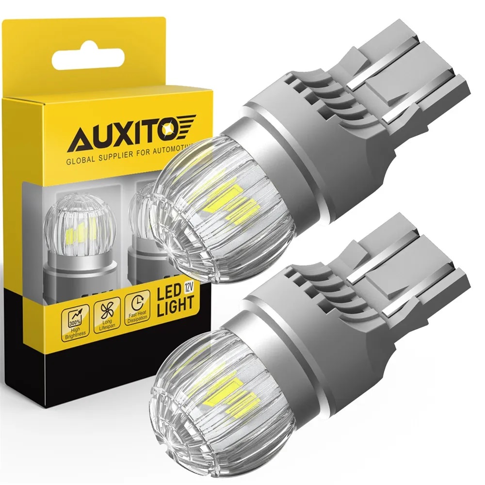 AUXITO 2Pcs T20 LED 7440 WY21W W21W LED Bulbs 7443 W21/5W LED Red White ...