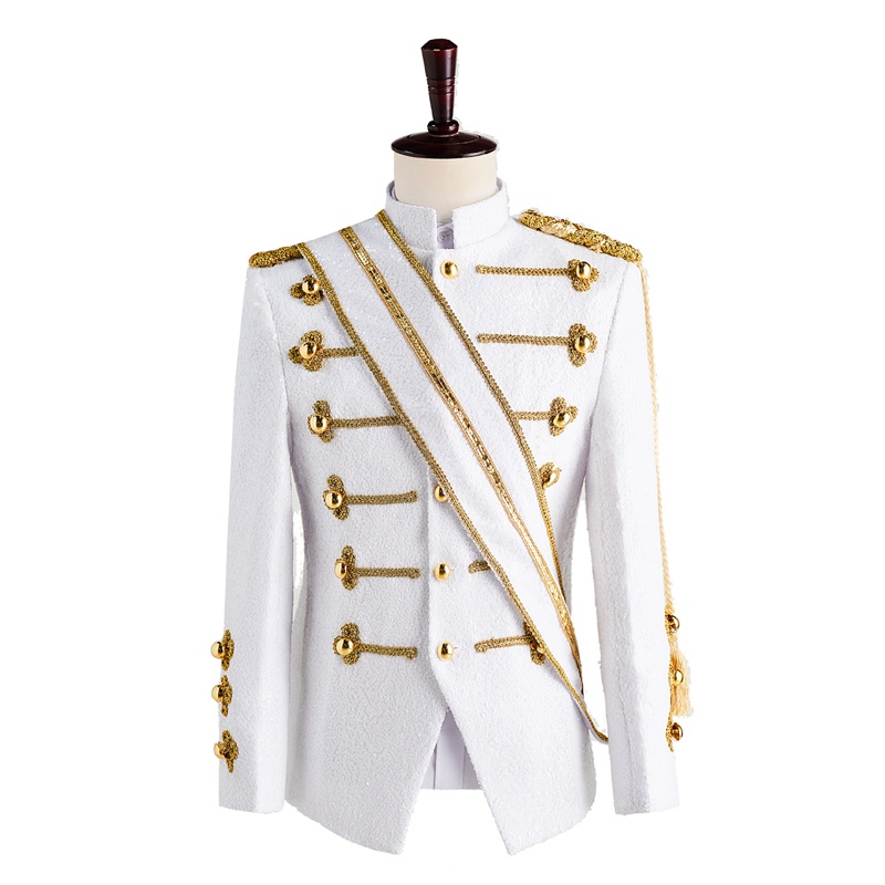 [FCS] Men's Black Sequins European Court Style Men's Clothing Host ...