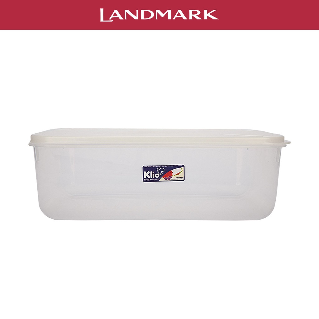 Klio Rectangle Stack Food Keeper Extra Large Pearl White | Shopee ...