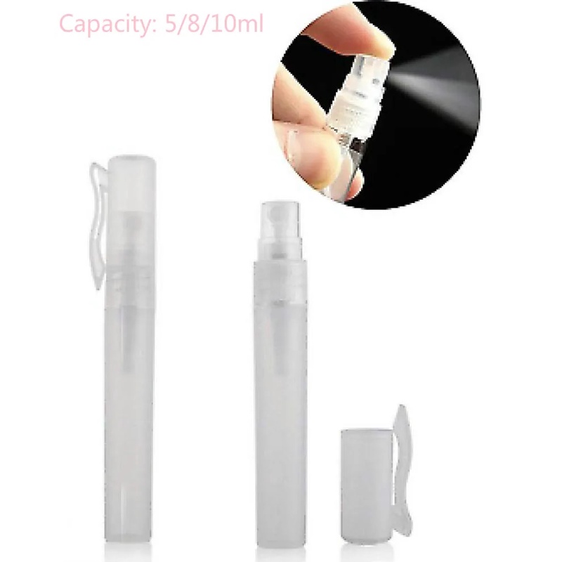 ⋚5Pcs 5/8/10ml Empty Plastic Perfume Bottle Atomizer Spray Tube Mini ...