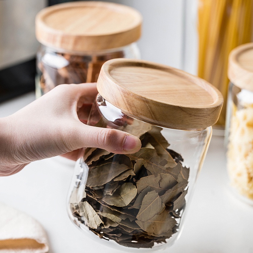 Click and Quick Acacia Lid Storage Jars 500ml | Shopee Philippines