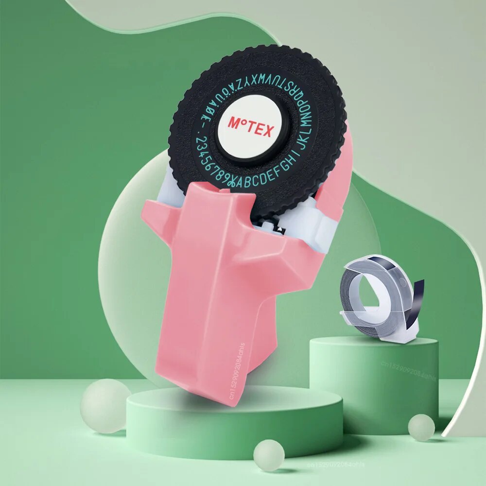 유Motex E101 Label Maker 3D Embossing Label Printer Manual Typewriter Similar as Dymo Labeling M# ...