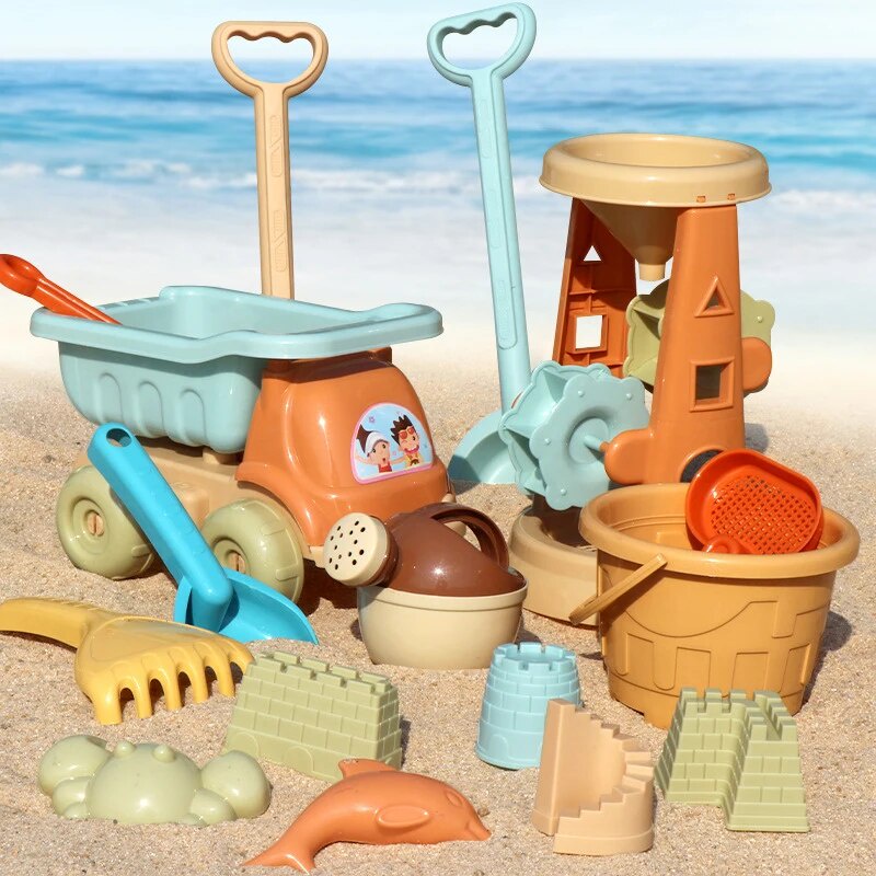 Beach Bucket Toy Set Kids Beach Toys Outdoor Sandbox Toy Kit for ...