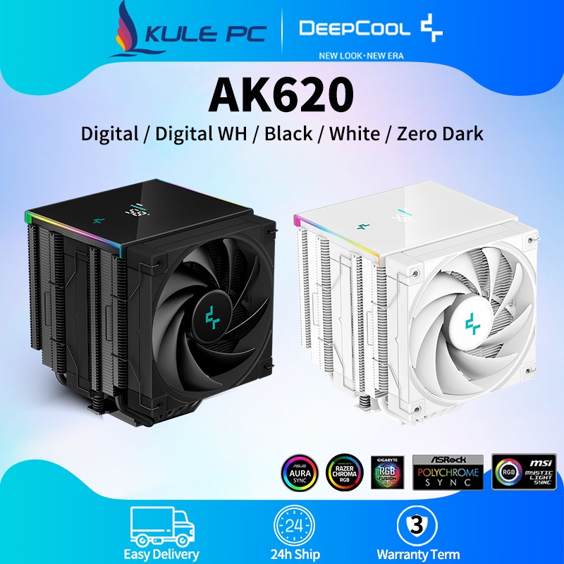 Deepcool AK620 Digital / Standard / White / Zero Dark CPU Air Cooler 6 ...