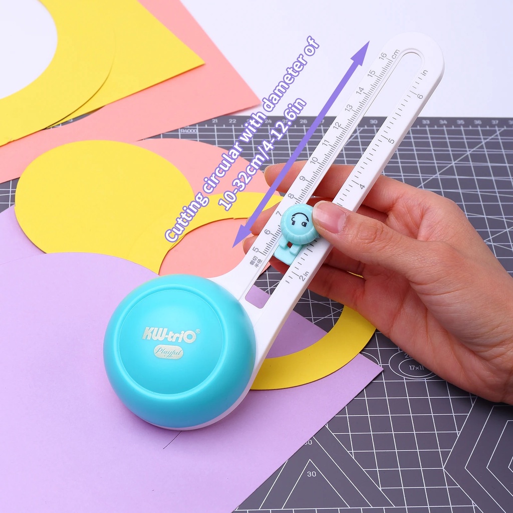KW-triO Circular Paper Cutter Rotary Circle Cutter Manual Round Cutting ...